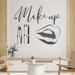 Makeup Wall Decal Makeup Artist Wall Sticker Cosmetics - Etsy