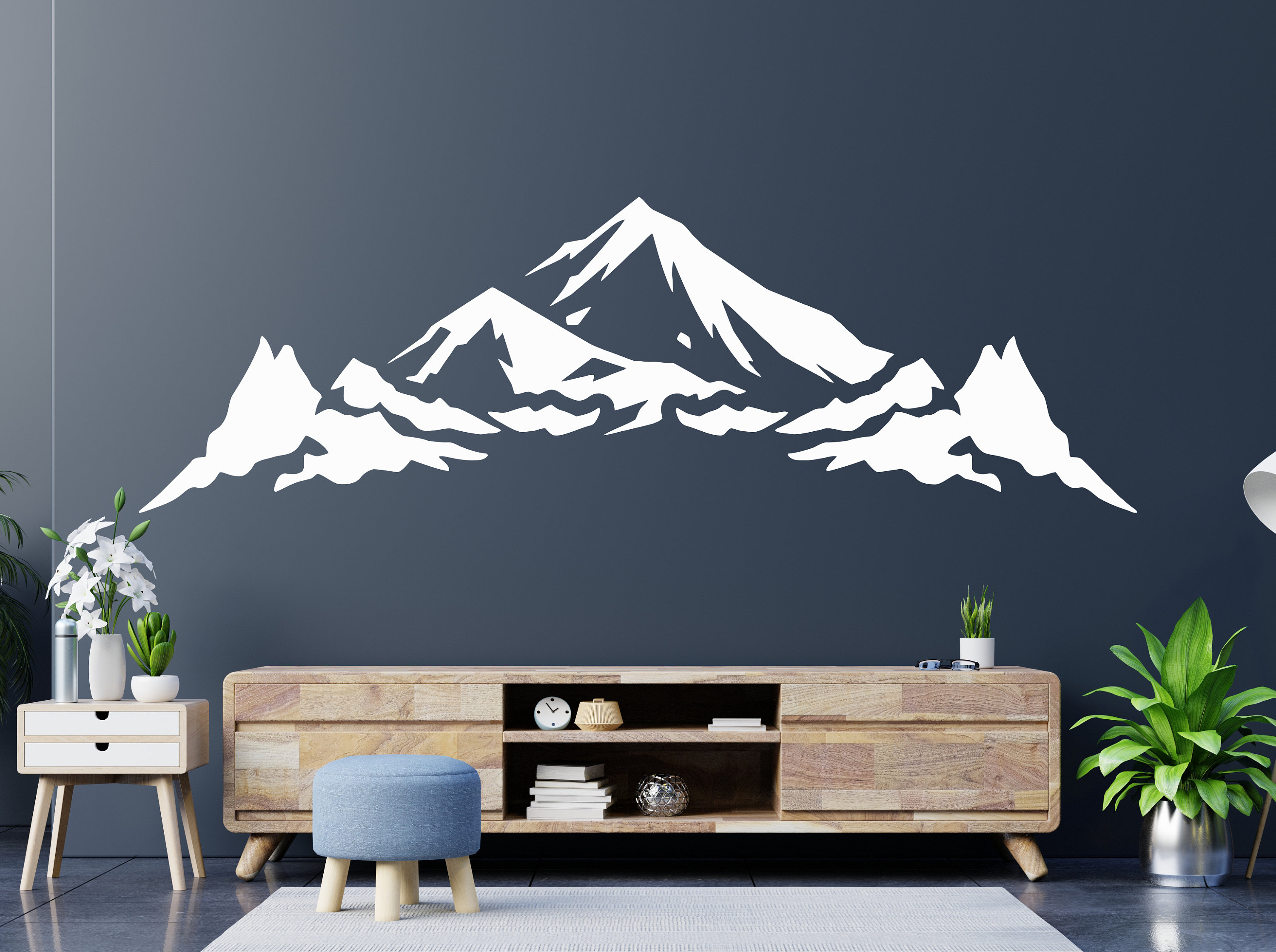 Mountains Wall Decal Mountain Wall Sticker Adventure Wall - Etsy
