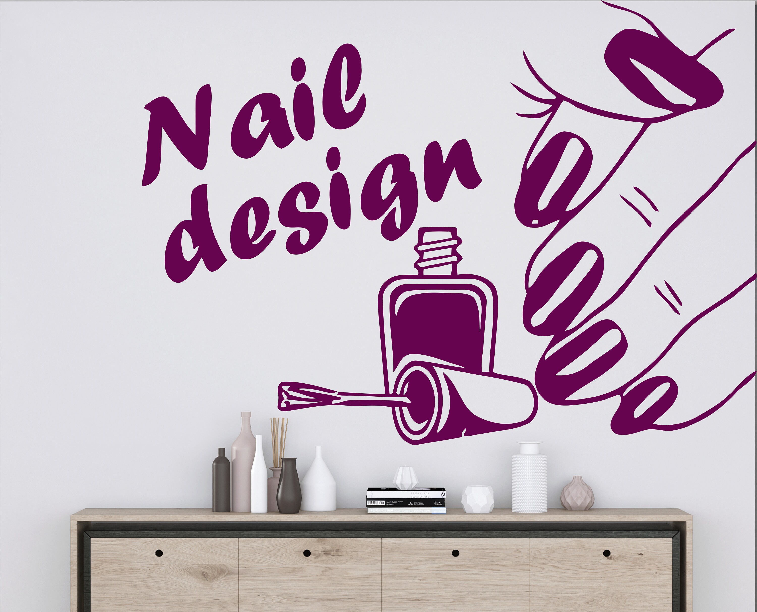Nail Salon Wall Decal: Manicure Pedicure Vinyl Sticker 073re - Etsy