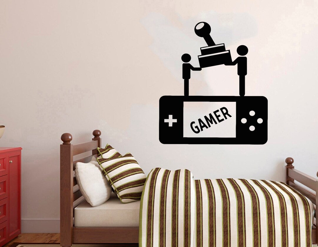 Gamer Wall Decal | Video Games Wall Sticker | Controller Wall Decal ...