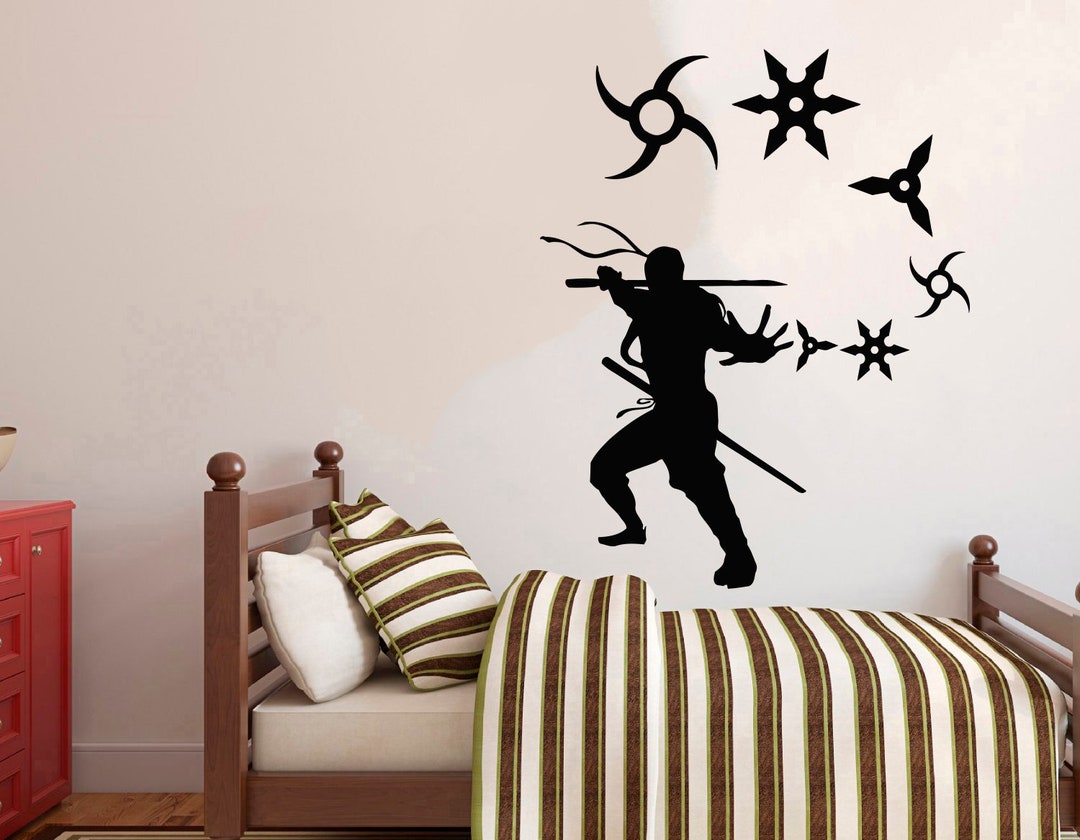 Ninja Wall Decal | Samurai Wall Sticker | Warrior Wall Decor | Decals ...