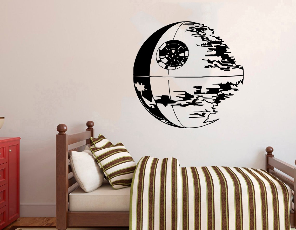 Star Wars Wall Decal Star Wars Wall Sticker Death Star - Etsy