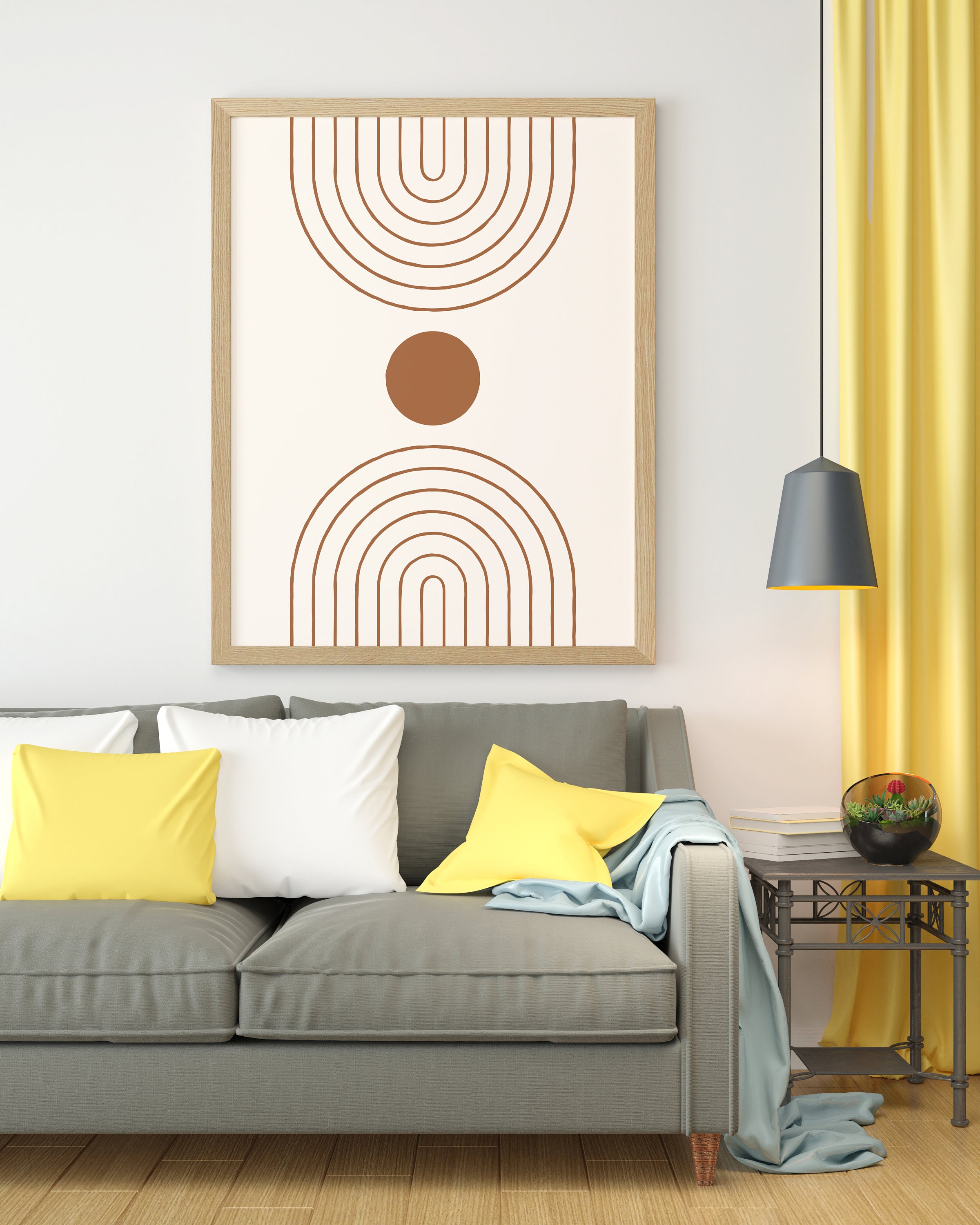 Bohemian Abstract Art Print Wall Poster set of 3 Boho Poster | Etsy