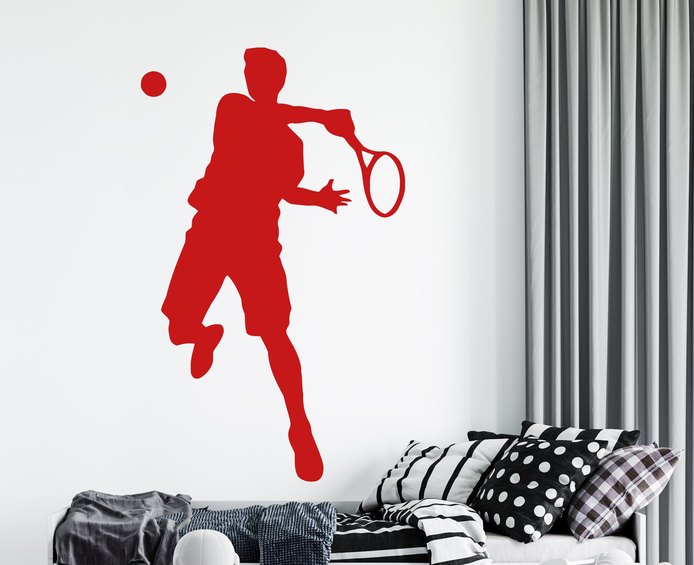 Tennis Wall Decal Tennis Wall Decor Tennis Wall Sticker - Etsy