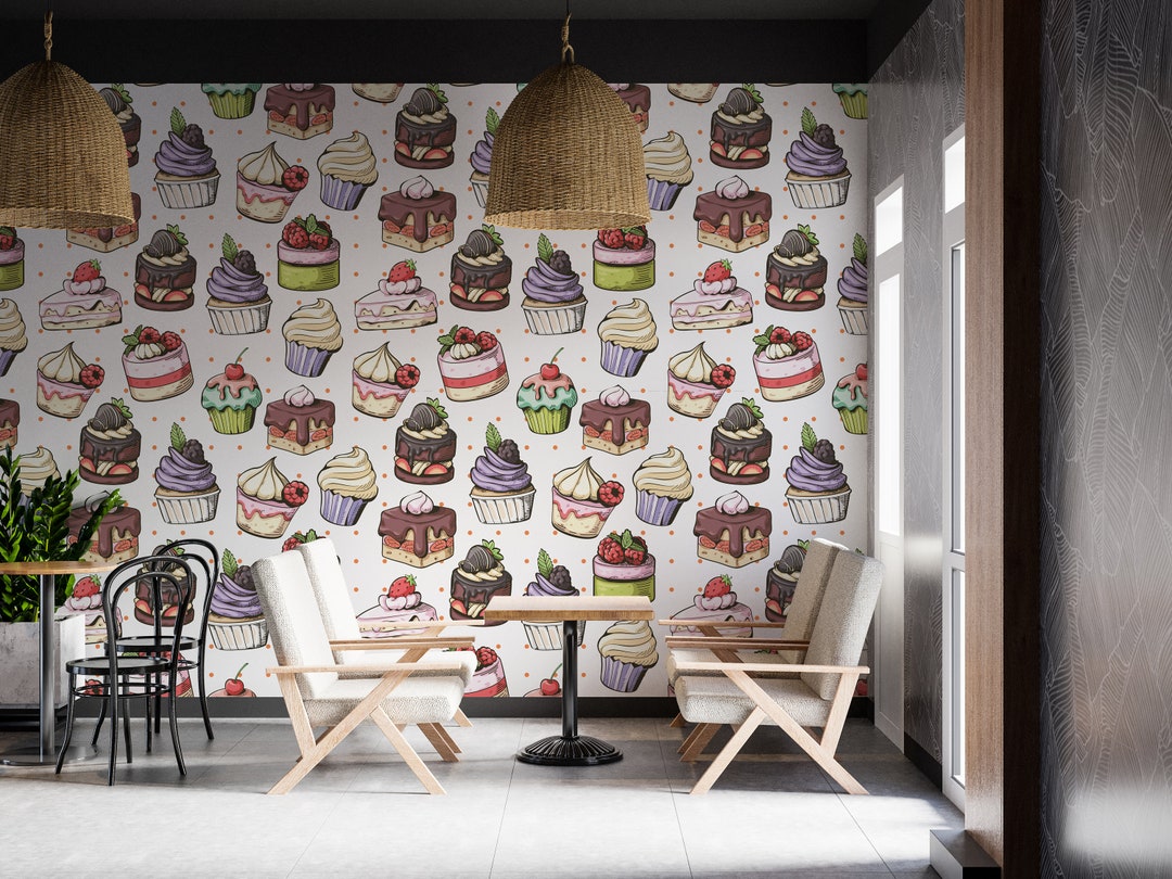 Sweets Wall Graphics Desserts Cookies Cupcakes Donut Croissant Cake ...