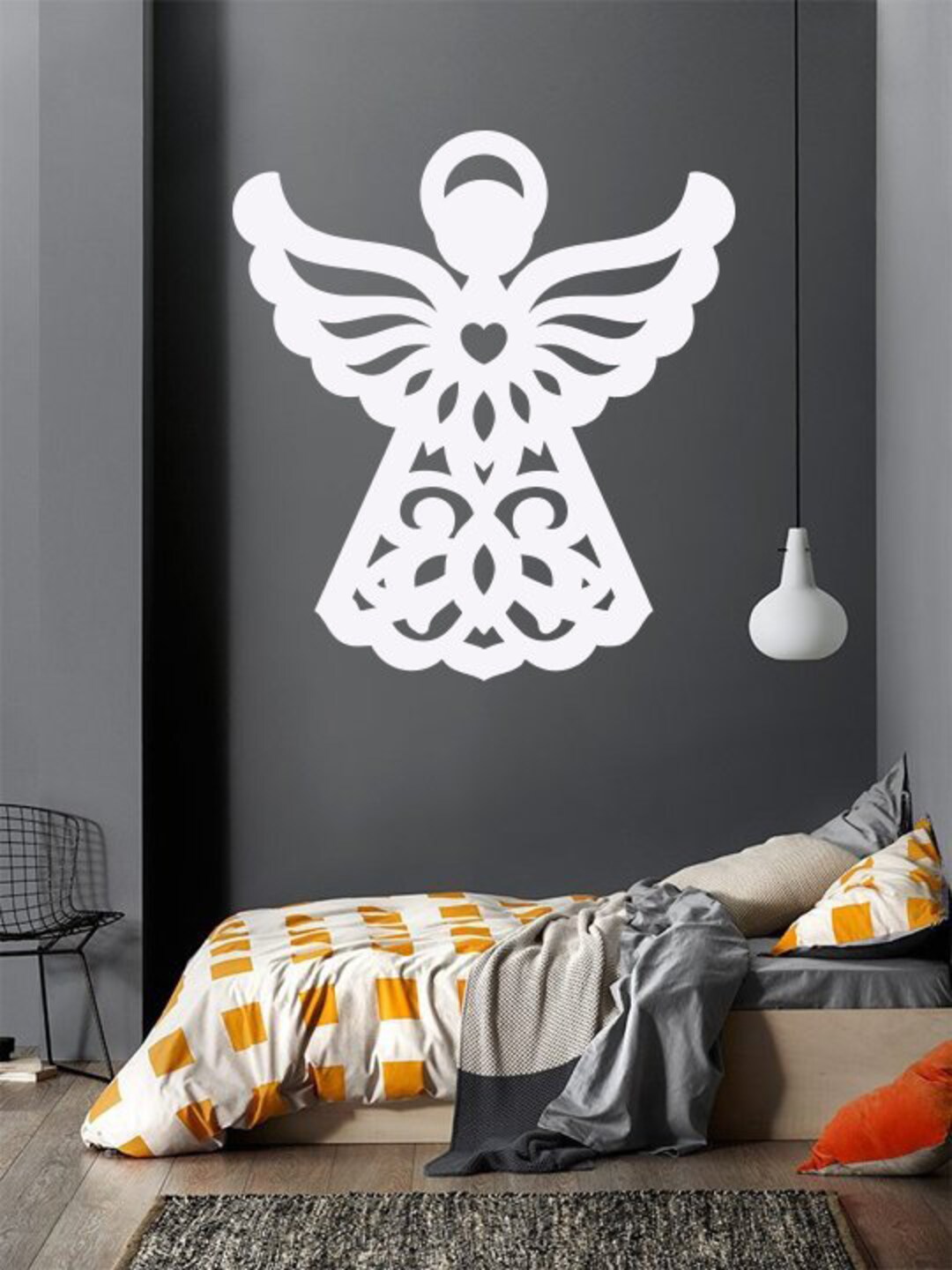 Angel Demon Wings Horns Bad Good Wall Decal Window Sticker Design ...
