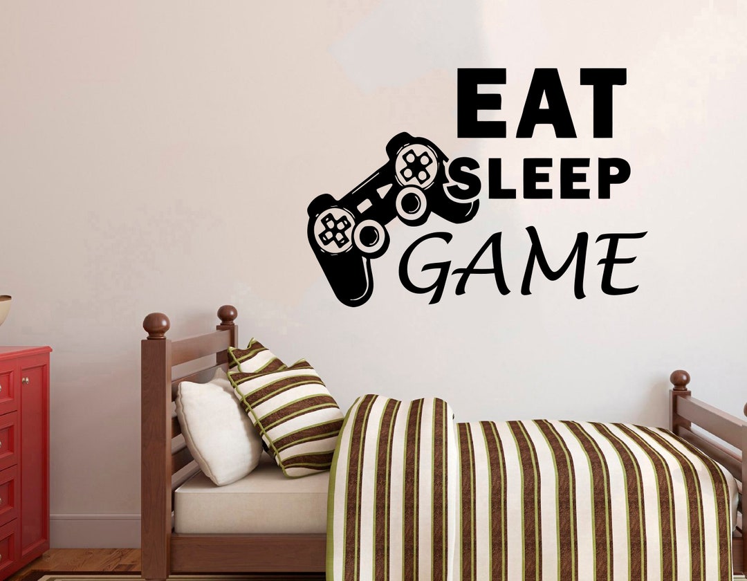 Gamer Wall Decal | Video Games Wall Sticker | Controller Wall Decal ...