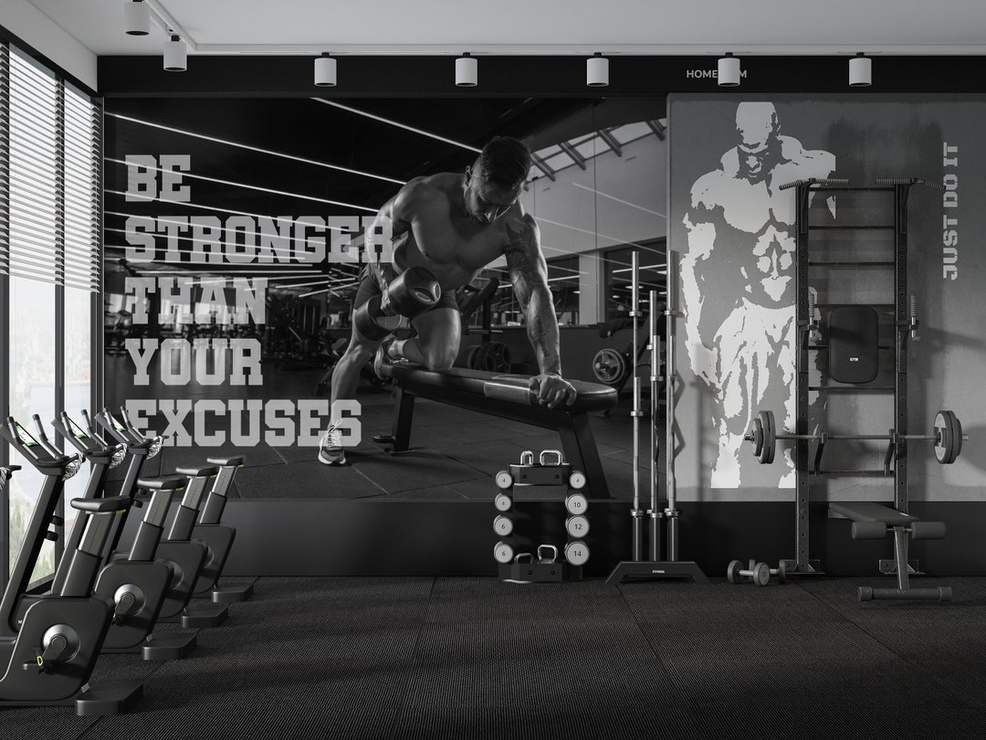 Workout Peel and Stick Wallpaper for Gym Self Adhesive Removable Fabric ...