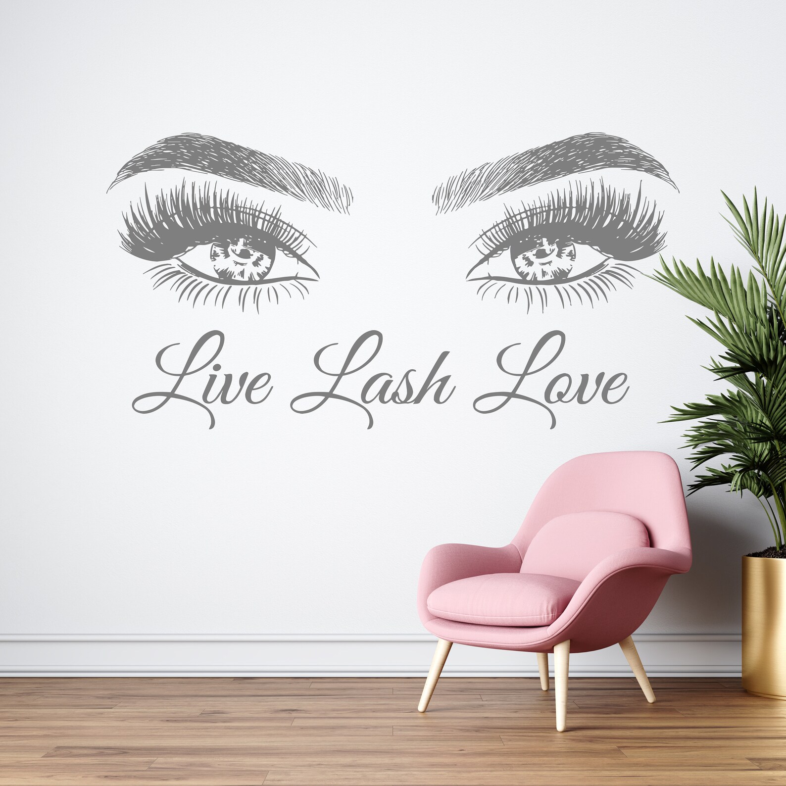 Eyelashes and Eyebrows Wall Decal: Beauty Salon Decor 4018 - Etsy