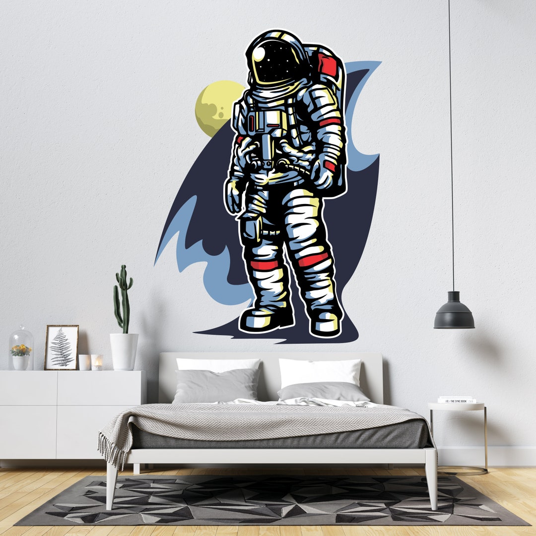 Astronaut Wall Decal Outer Space Wall Decor for Kids Bedroom Astronaut Wall Art AST66 - Etsy