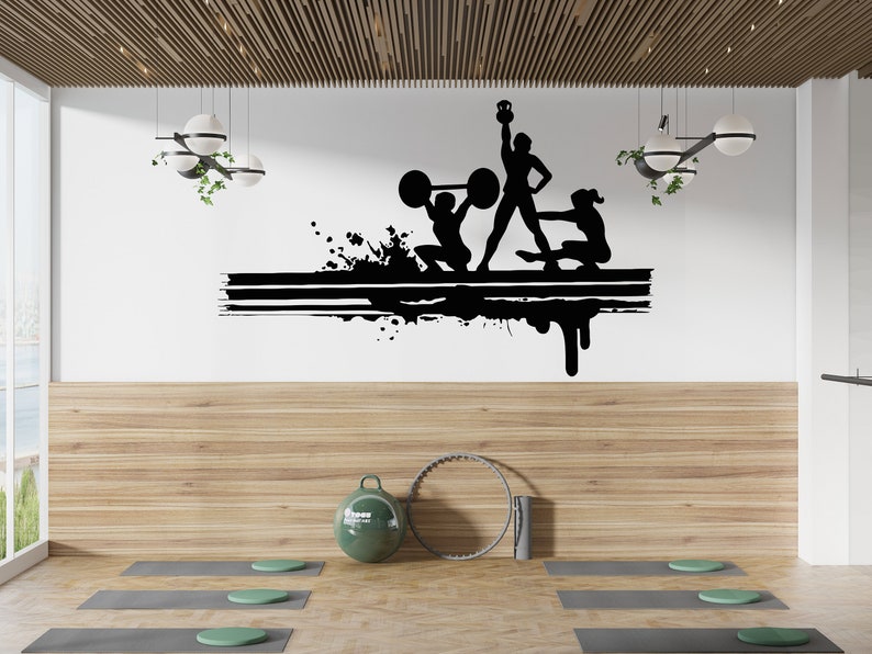 Fitness Wall Decal Workout Wall Decal Gym Wall Decor - Etsy