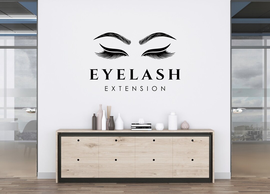 Eyelashes and Eyebrows Wall Decal: Beauty Salon Window Sticker BE10 - Etsy
