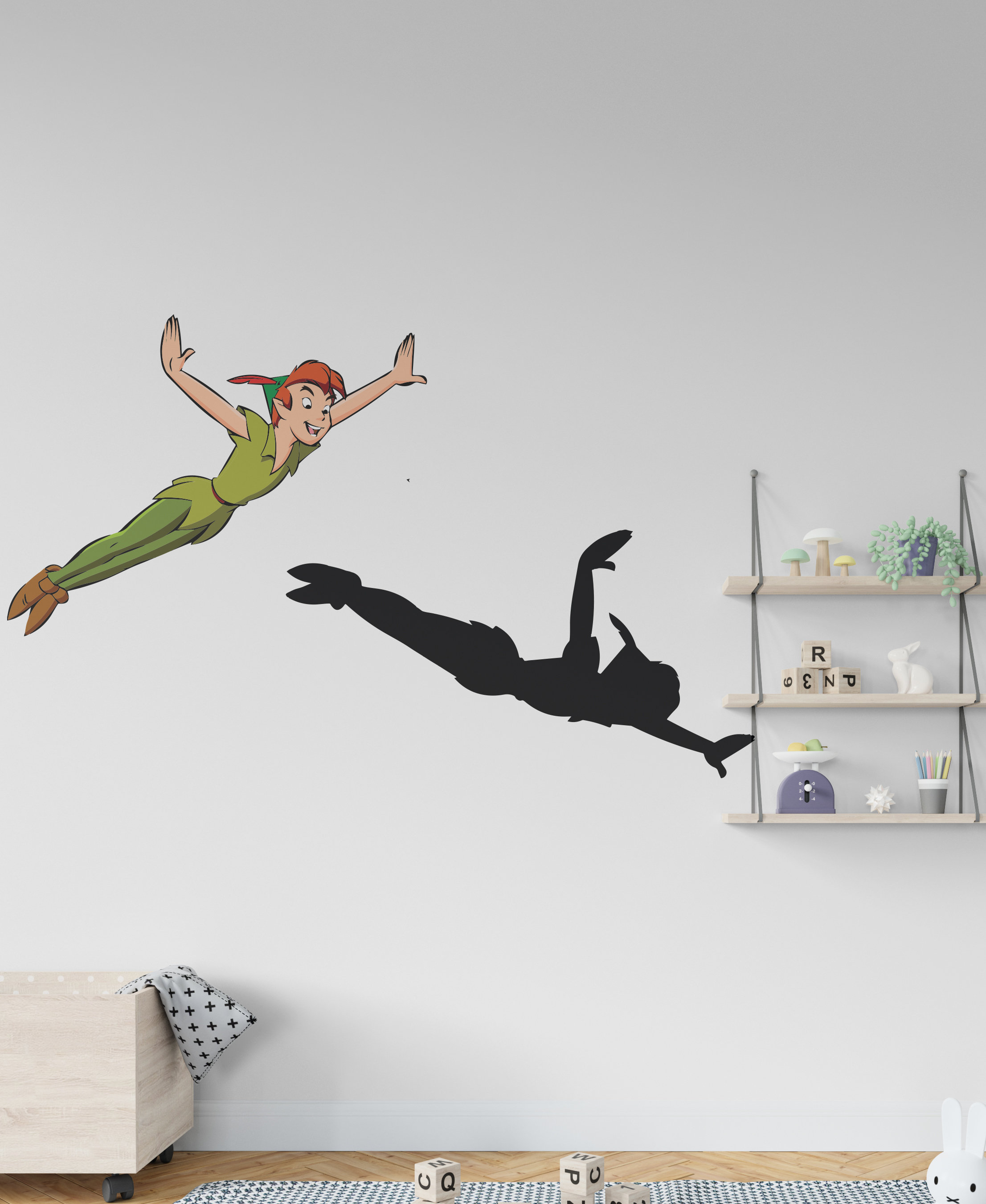 Peter Pan Shadow Wall Decal Peter Pan And His Shadow