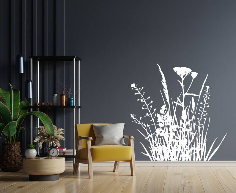 Flowers Wall Decal Flower Wall Sticker Flower Decals Wall - Etsy