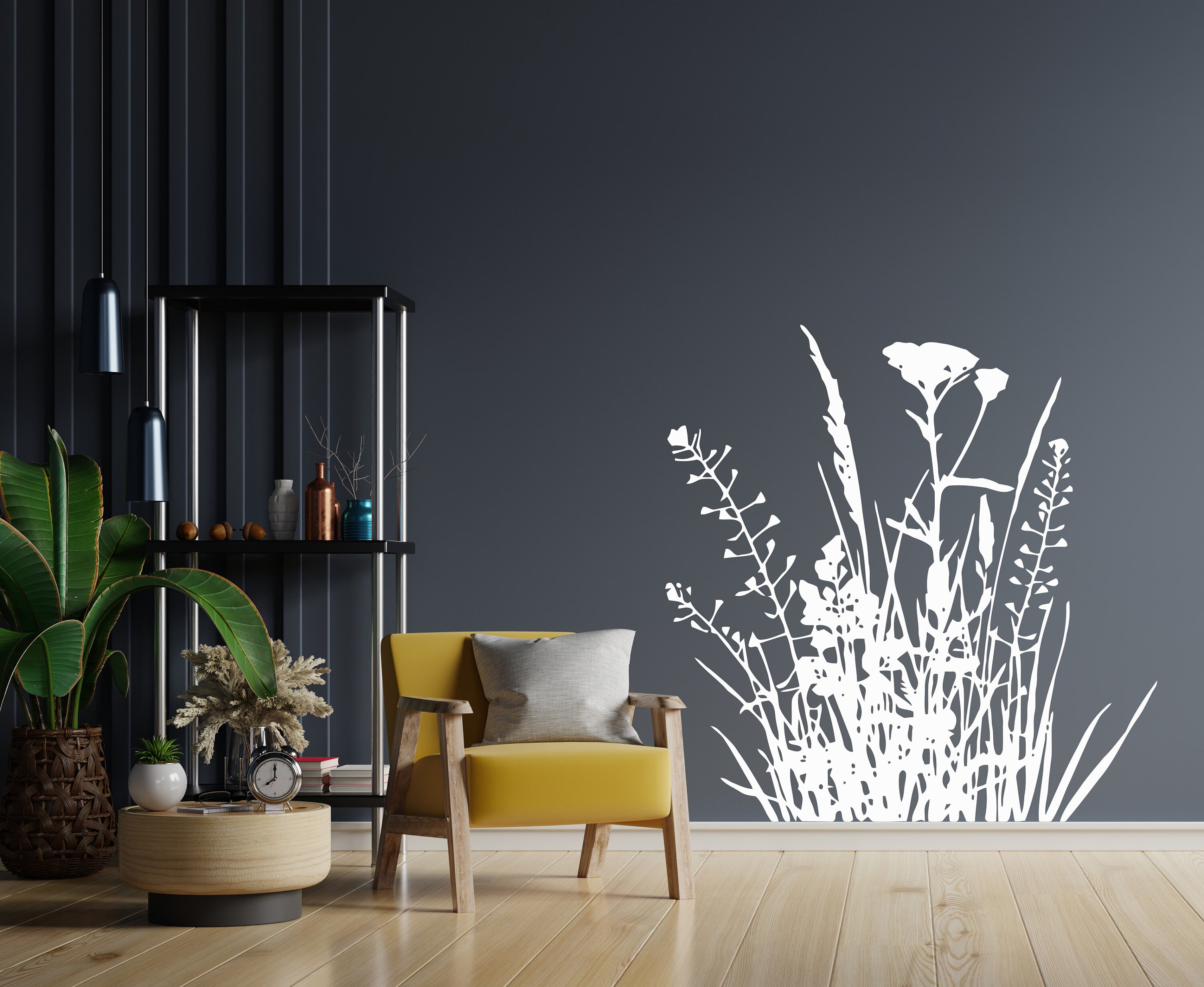 Flowers Wall Decal Flower Wall Sticker Flower Decals Wall - Etsy