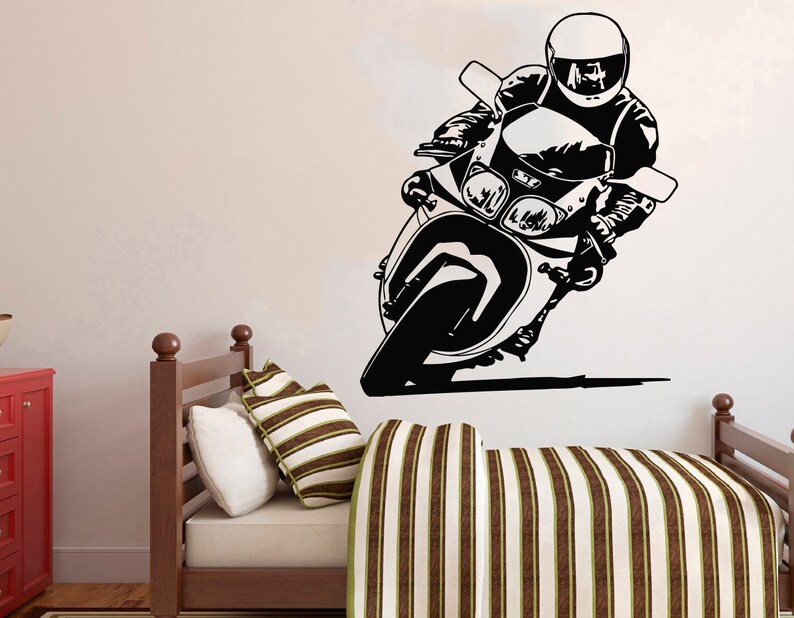 Motocross Wall Decal Motorcycle Wall Sticker Dirt Bike Wall | Etsy
