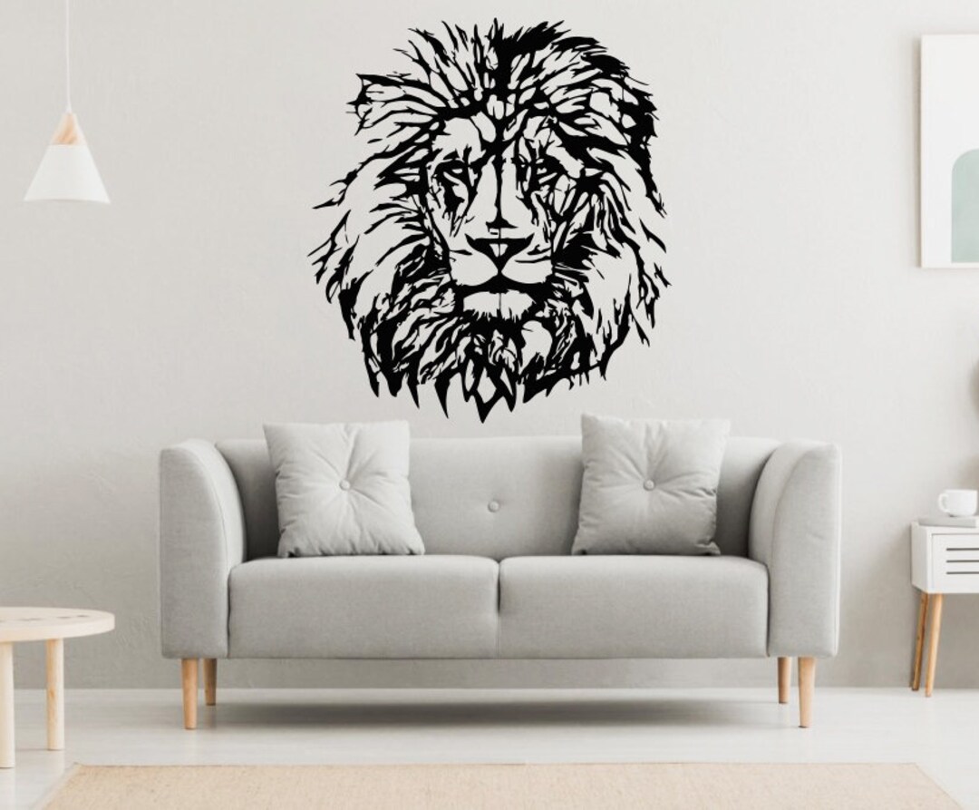 Lion Wall Decal | Lion Wall Sticker | Lion Wall Decor JG13 - Etsy