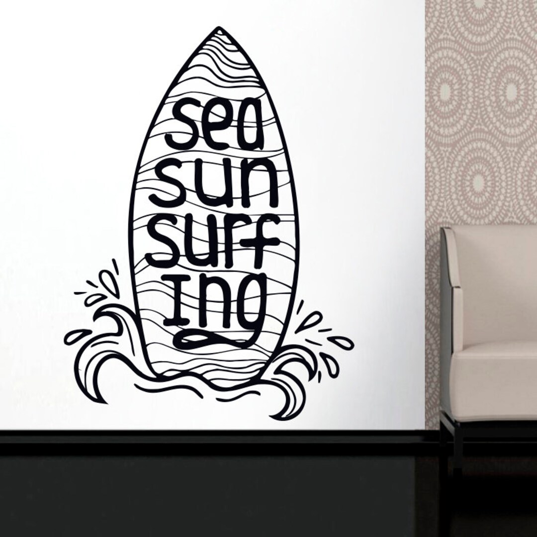 Surfing Surfer Board Wave Ocean Extreme Wall Sports Wall Decor Wall ...