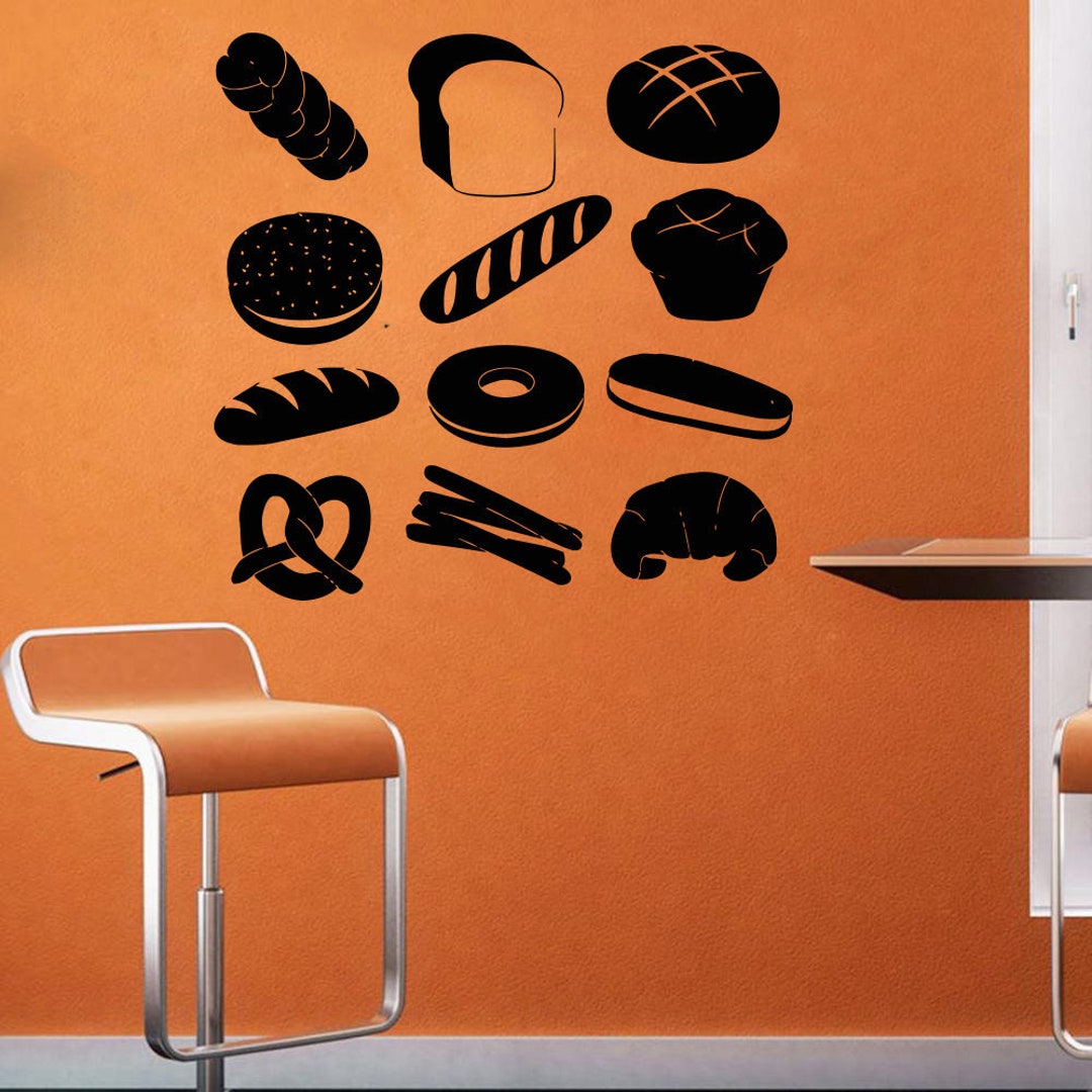 Bakery Wall Decal: Bread & Pastry Vinyl Sticker, 1212 - Etsy