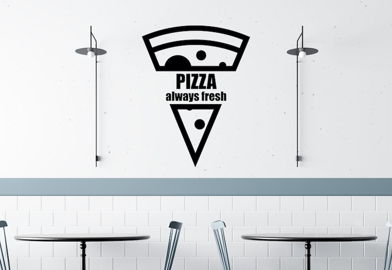 Pizza Wall Decal Vinyl Sticker for Pizzeria Decorations - Etsy