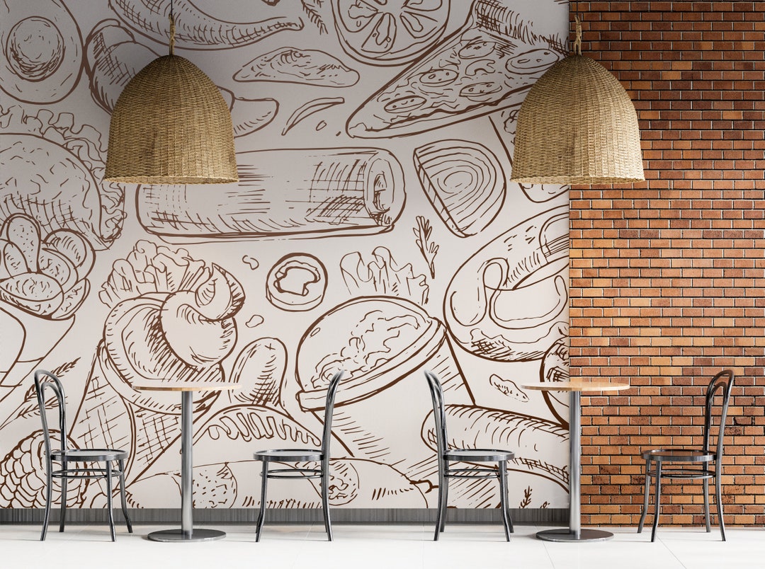 Restaurant Wall Graphics Peel and Stick Wallpaper Italian Restaurant ...