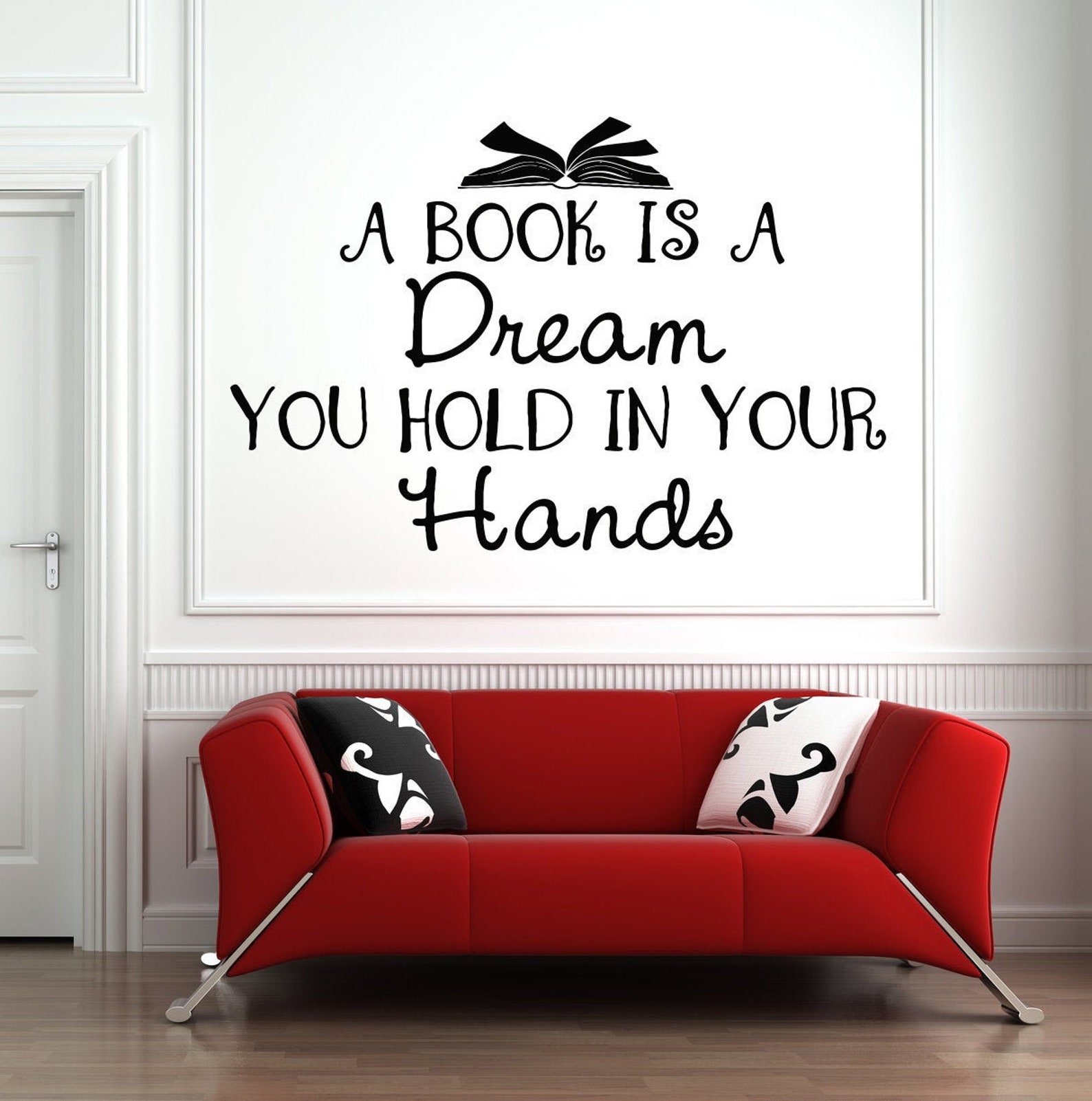 Book Wall Decal Reading Wall Decal Library Wall Decal Book Quote Wall ...