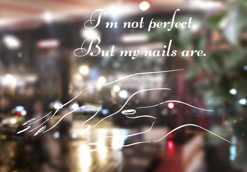 Nail Salon Wall Decal: Manicure Pedicure Window Sticker HS098 - Etsy