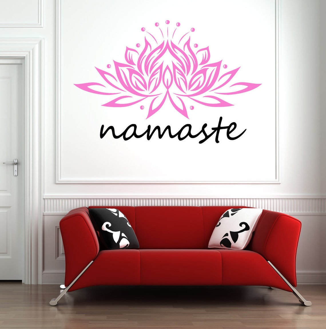 Namaste Lotus Wall Decal Lotus Flower Wall Decal Lotus | Etsy