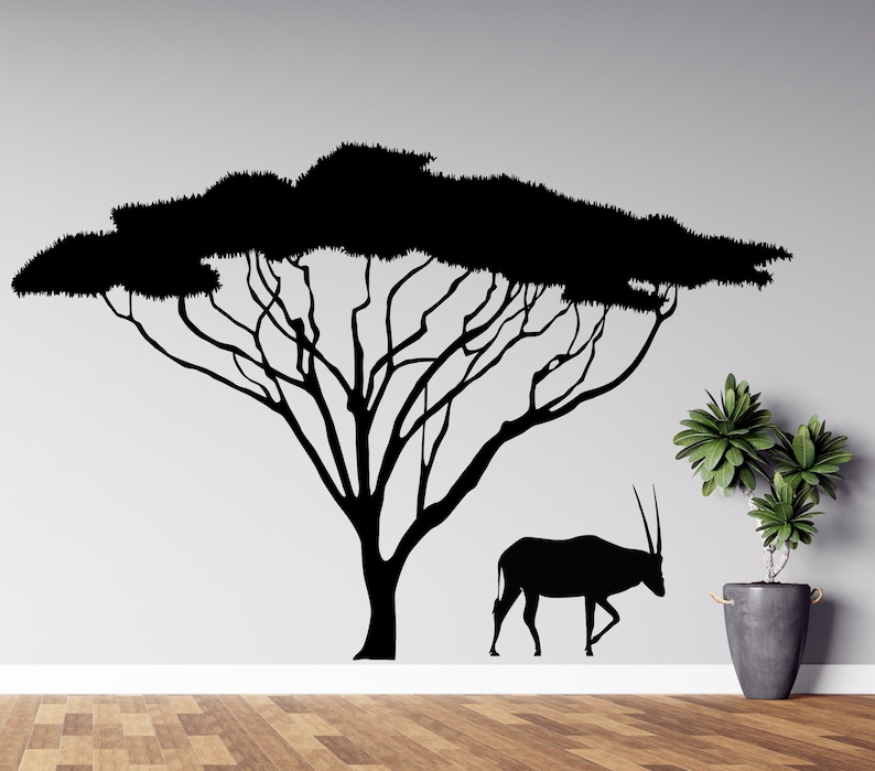 African Savanna Tree Wall Decal Safari Nature Wall Decor - Etsy