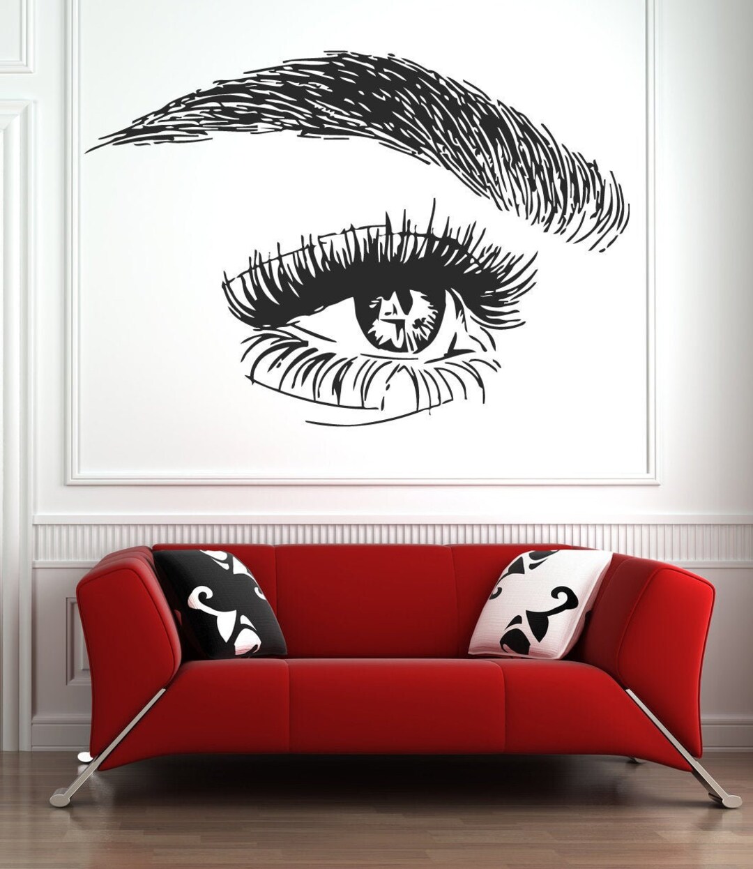 Eyelashes and Eyebrows Wall Decal Lashes and Brows Window Sticker ...