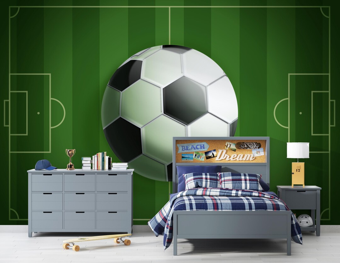 Giant Soccer Ball Field | Sports Wall Mural | Peel and Stick Wallpaper ...