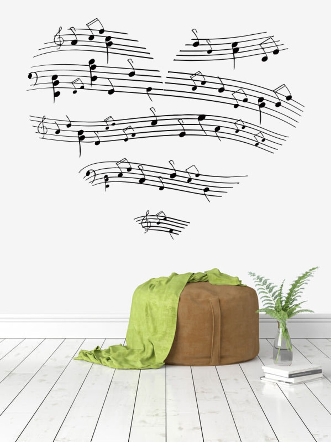 Music Notes Heart Wall Decal Music Wall Decor Music Instrument Wall ...
