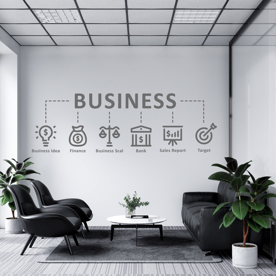 Business Wall Decal Office Wall Sticker Office Values Wall Decor ...