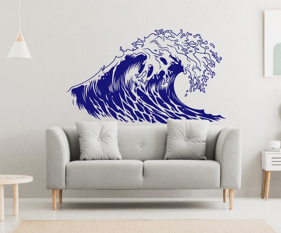 Ocean Wave Wall Decal Ocean Wave Wall Sticker Ocean Wave - Etsy