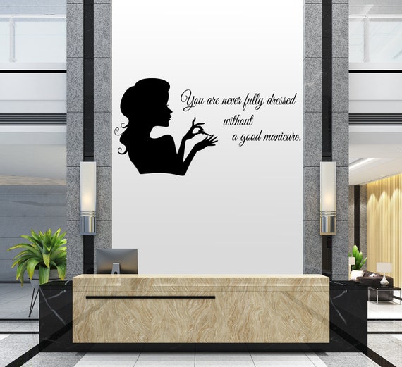 Nail Salon Wall Decal Manicure Pedicure Window Sticker Nail | Etsy