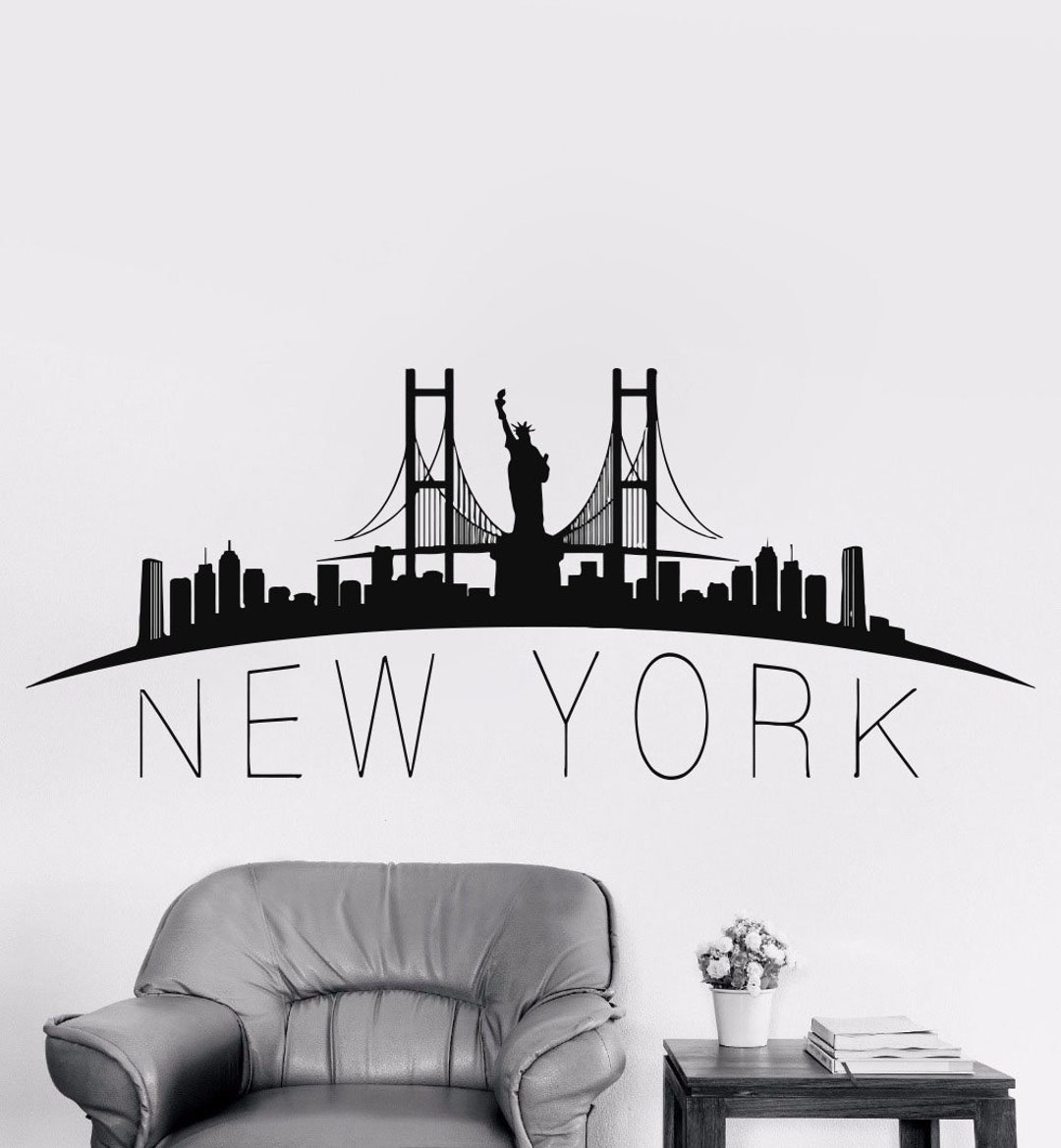 New York City Decal City Sticker Skyscraper Wall Decal Window Sticker ...