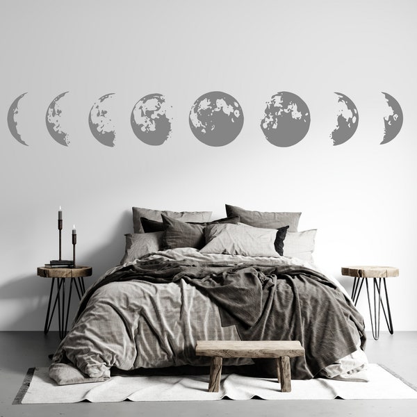 Moon Phase Wall Decal - Etsy