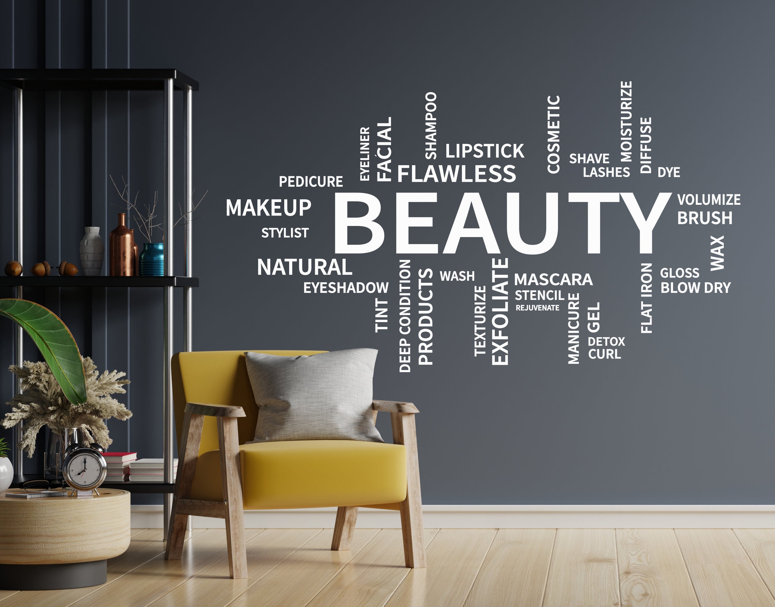 Beauty Salon Wall Decal Beauty Words Spa Manicure Pedicure - Etsy