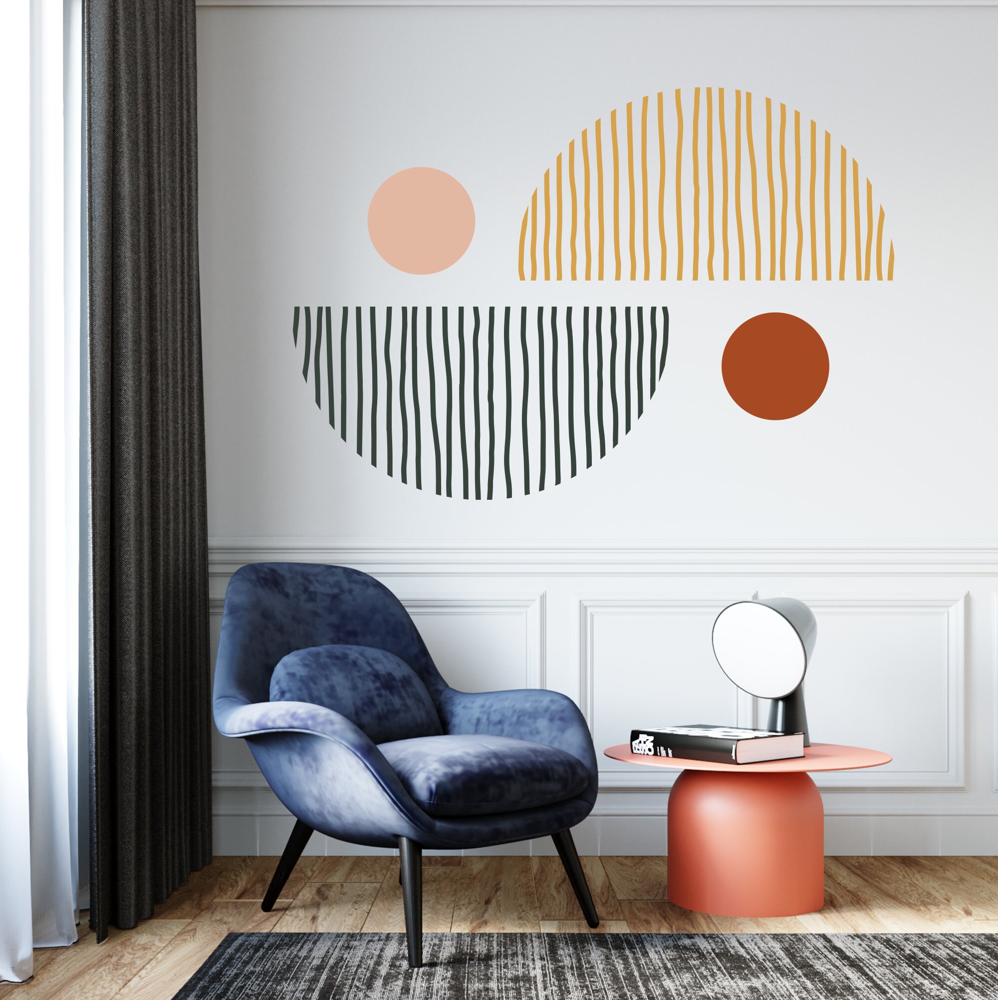 Boho Wall Decal Bohemian Abstract Wall Art Boho Wall Decor - Etsy