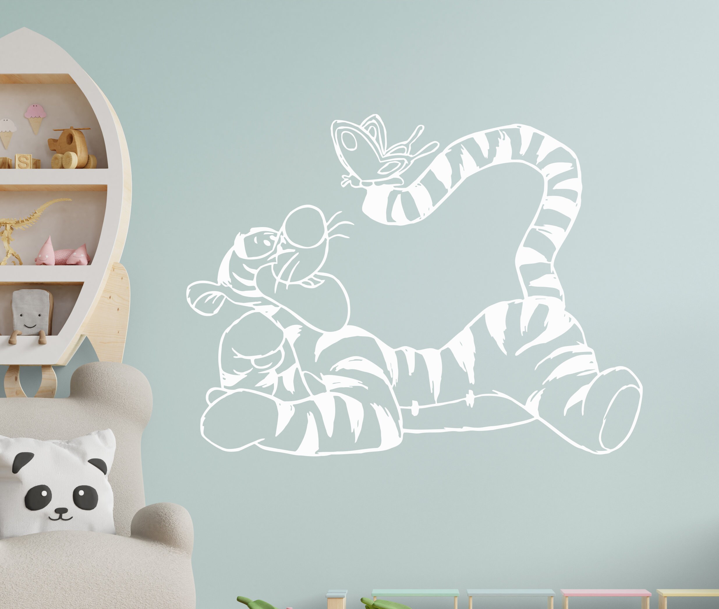 Winnie the Pooh Wall Decal: Tigger & Piglet, Nursery Decor 4052 - Etsy