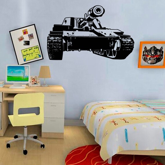 Tank Tanker Machine Gun Barrel Soldier Wall Decal Window | Etsy