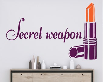 Makeup Wall Decal Makeup Artist Wall Sticker Cosmetics Lipstick Beauty ...