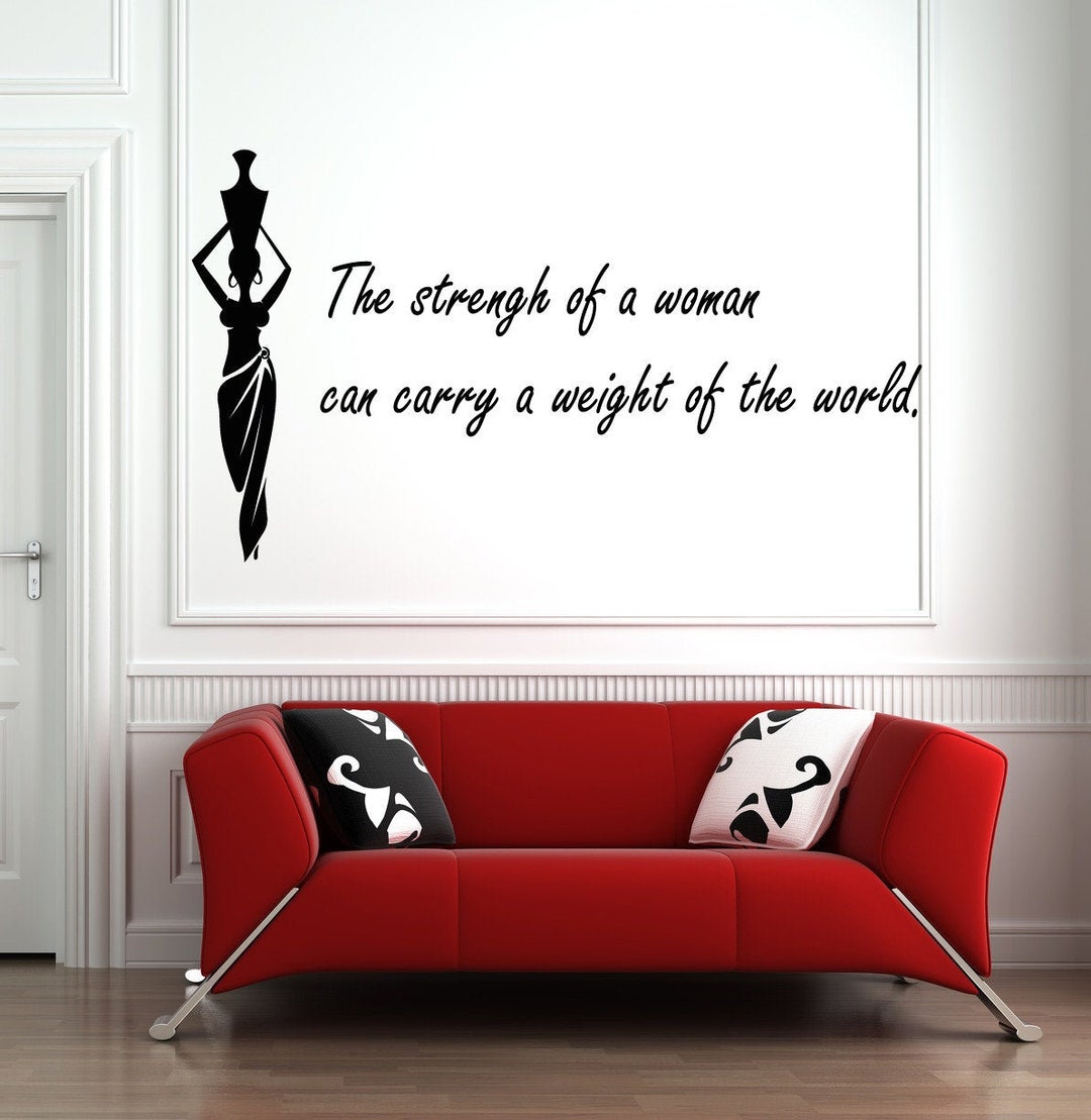 Beautiful African Woman Wall Decal African Girl Wall Sticker Quote ...