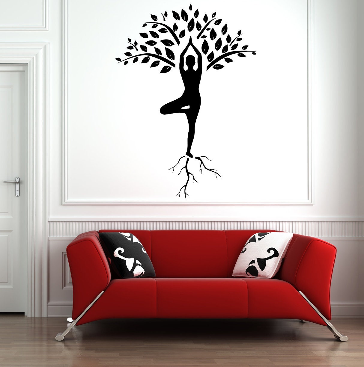 Yoga Wall Decal | Yoga Tree Wall Decal | Yoga Pose Wall Decor | Yoga ...