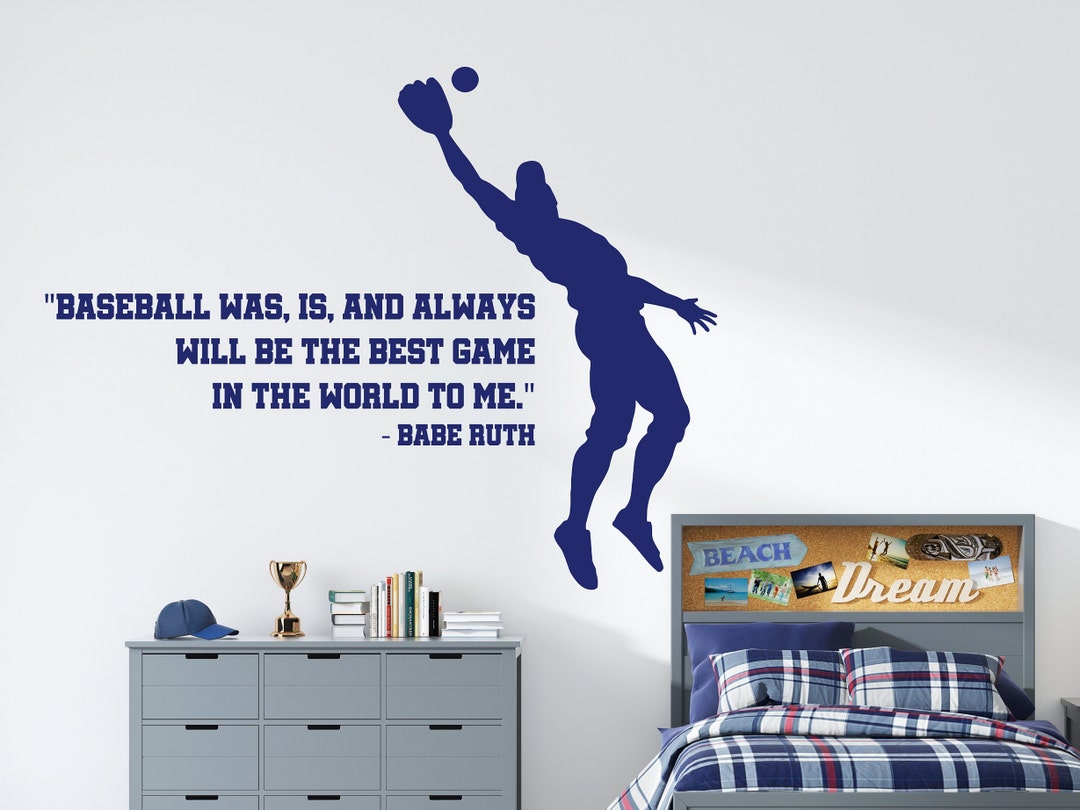Baseball Quote Wall Decal: Babe Ruth Sports Sticker BB6 - Etsy