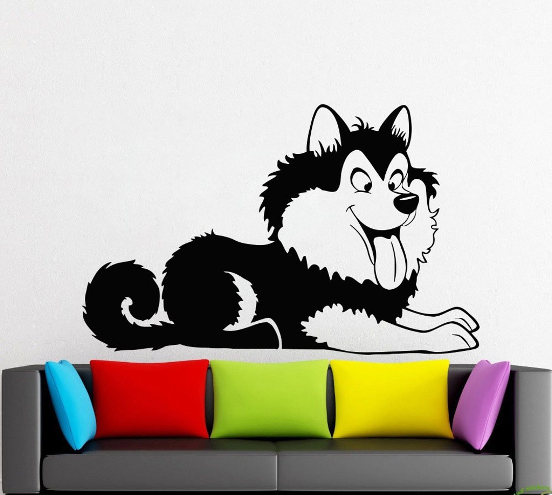 Husky Wall Decal: Dog Breed Vinyl Sticker, Home Decor T310 - Etsy