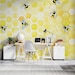Honey Bee Peel and Stick Wallpaper Yellow Honey Bees Wall Mural Self ...