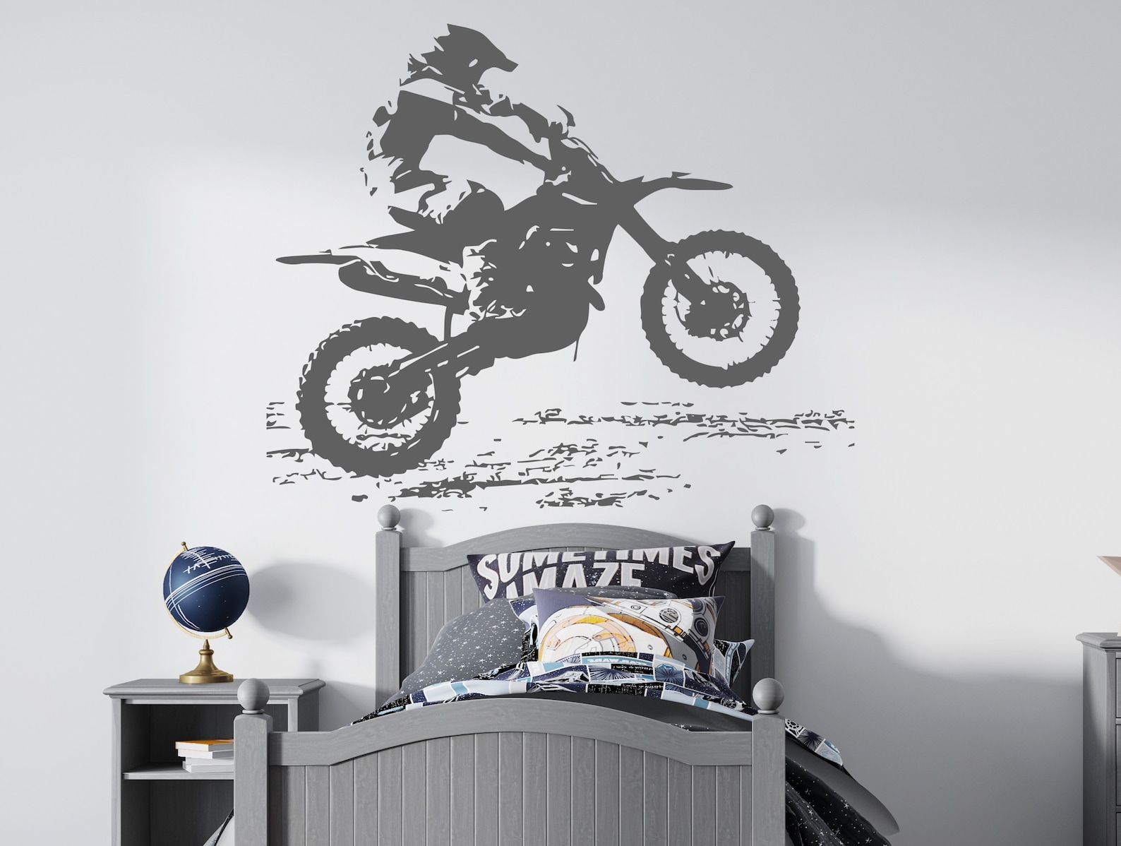 Motocross Wall Decal Motorcycle Wall Sticker Dirt Bike Wall - Etsy