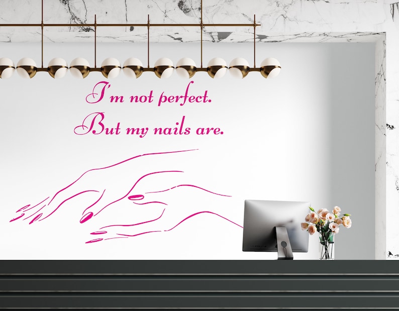Nail Salon Wall Decal: Manicure Pedicure Window Sticker HS098 - Etsy