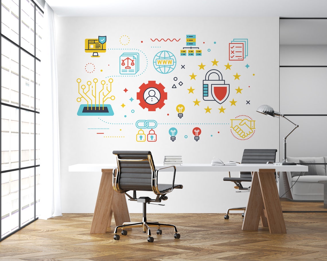 Office Wall Decal Teamwork Quote Wall Sticker Office Decor | Etsy